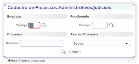 Cadastro de Processos Administrativos Judiciais – Ahreas